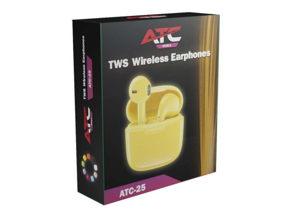 ATC-25 TWS bluetooth slušalice žute - ATC Accessories - MusicMan